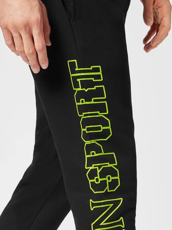 PLEIN SPORT Joggers With Graphic Detail - Black