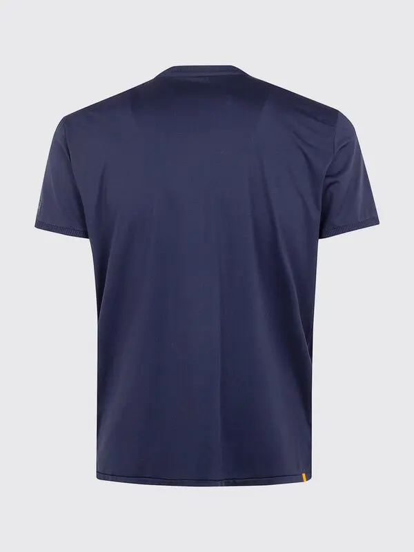 RRD Short-sleeved Crewneck T-shirt In Technical Fabric With Contrast Logo - Blue