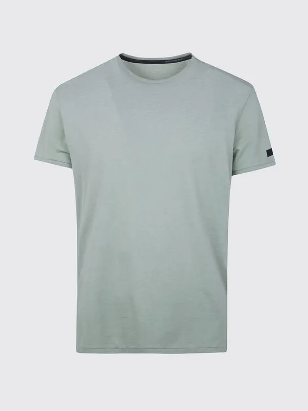 RRD Crewneck T-shirt In Stretch Cotton Blend With Applied Logo - Green