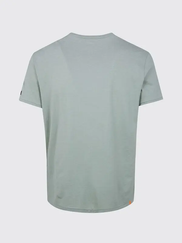 RRD Crewneck T-shirt In Stretch Cotton Blend With Applied Logo - Green
