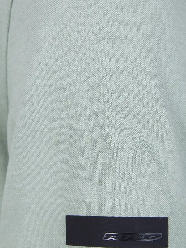 RRD Crewneck T-shirt In Stretch Cotton Blend With Applied Logo - Green