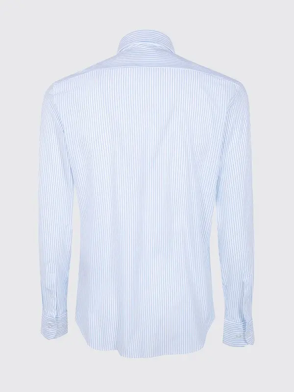 RRD Striped Technical Fabric Shirt With A Slim Fit And Classic Collar - White