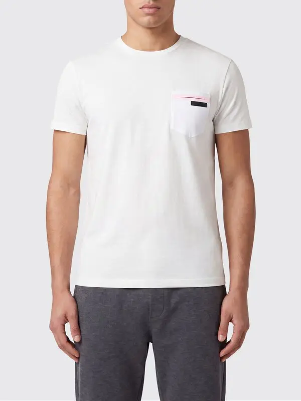 RRD Crewneck T-shirt In Stretch Cotton Jersey With Tone-on-tone Logo - White