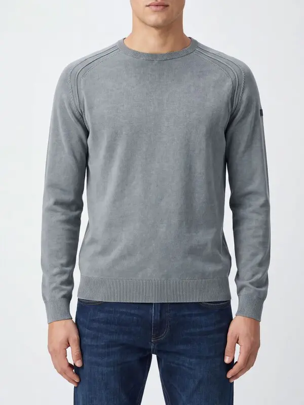 RRD Long-sleeve Crewneck Jumper In Pure Cotton With Ribbed Trims - Green