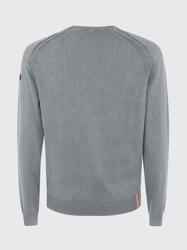RRD Long-sleeve Crewneck Jumper In Pure Cotton With Ribbed Trims - Green