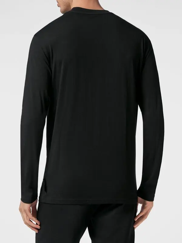 PLEIN SPORT Slim Fit Long-sleeved Cotton T-shirt With Graphic Print