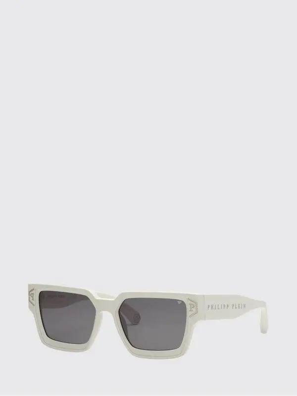 Philipp Plein Cat Eye Sunglasses With Rectangular Frame - White