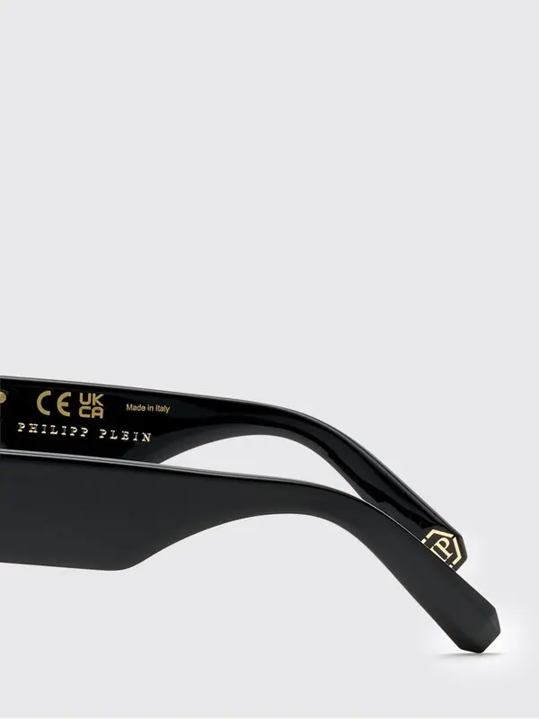 Philipp Plein Acetate Cat Eye Sunglasses With Oval Frame And Logo Detail