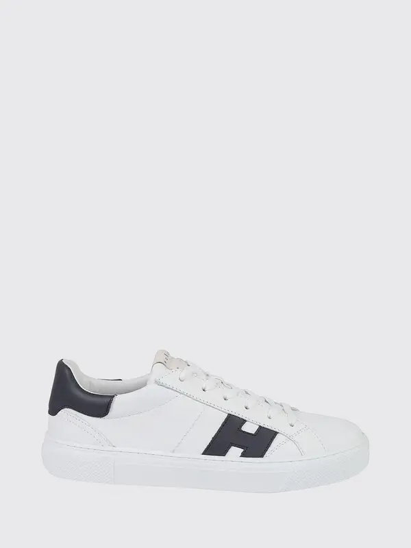 Hogan Off Crosswind Smooth Calfskin Sneakers With H Logo - White