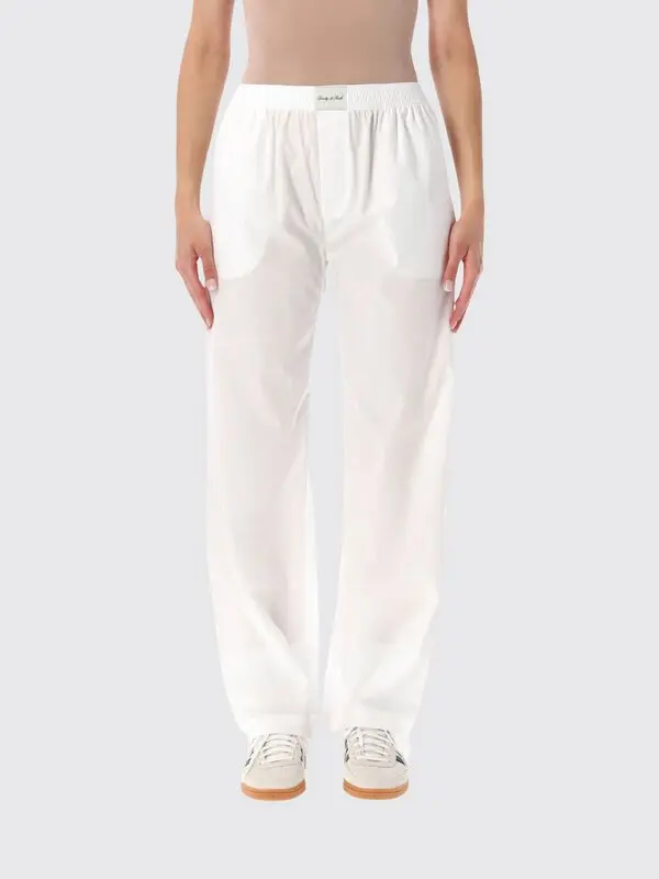 SPORTY & RICH Relaxed Fit Cotton Pants