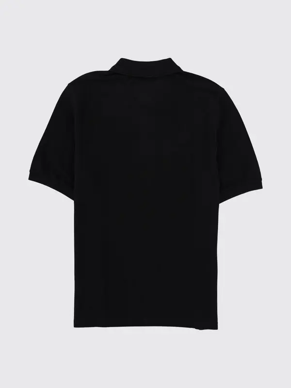 Maison Kitsuné Organic Cotton Half-zip Polo Shirt - Black