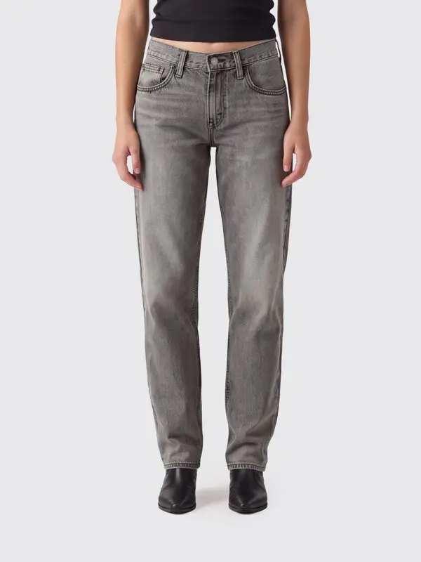 LEVI'S Mid-rise Straight Tapered Jeans In Stretch Denim - Grey
