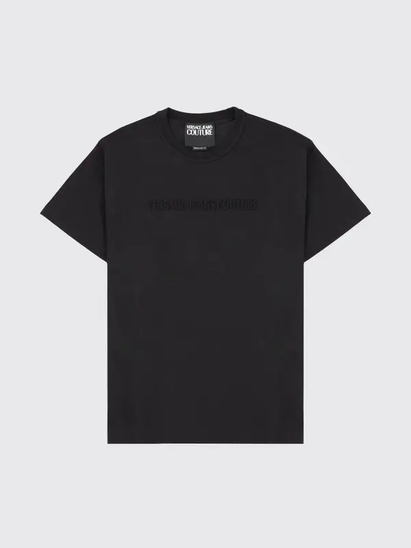 Versace Slim Fit Cotton T-shirt With Tone-on-tone Logo