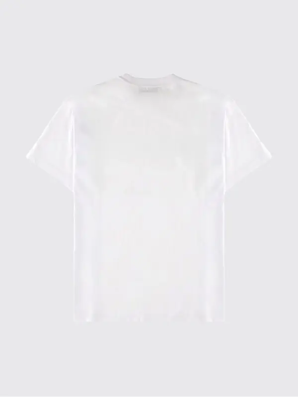 Versace Slim Fit Cotton T-shirt With Tone-on-tone Logo - White