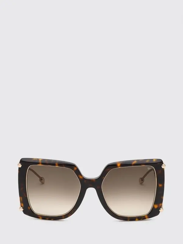Philipp Plein Queen Cat-eye Sunglasses With Tortoiseshell Frame And Hexagon Logo