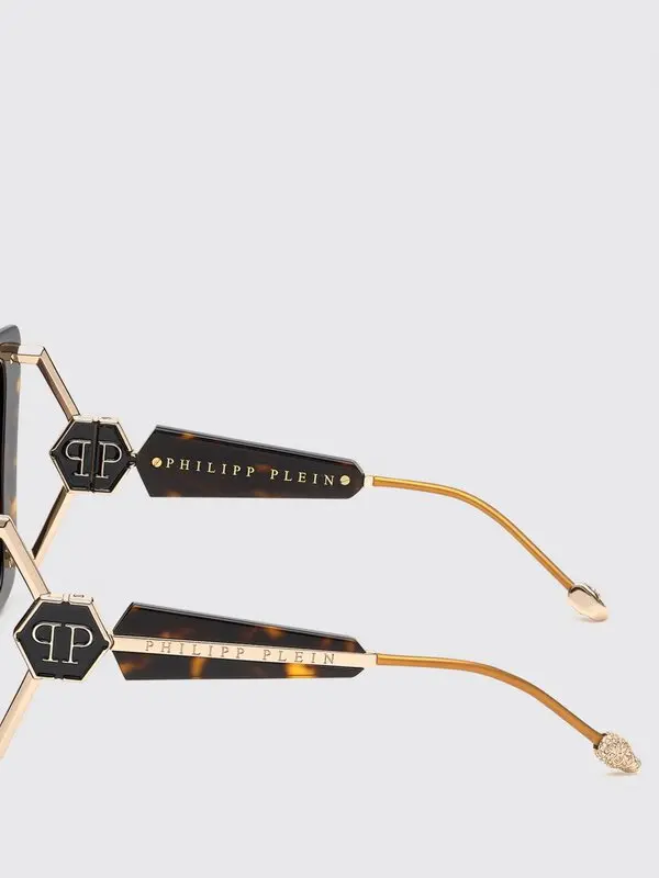 Philipp Plein Queen Cat-eye Sunglasses With Tortoiseshell Frame And Hexagon Logo
