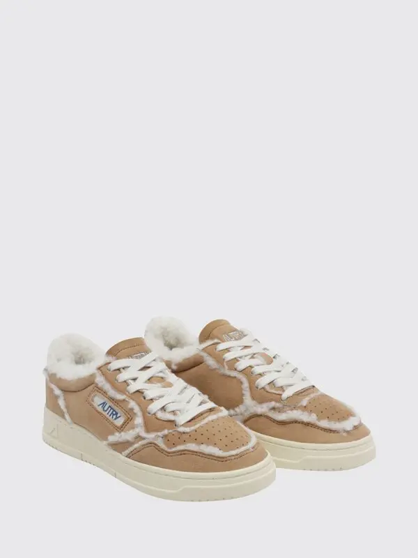 AUTRY Medalist Low Sneakers In Two-tone Suede With A Perforated Toe - Brown