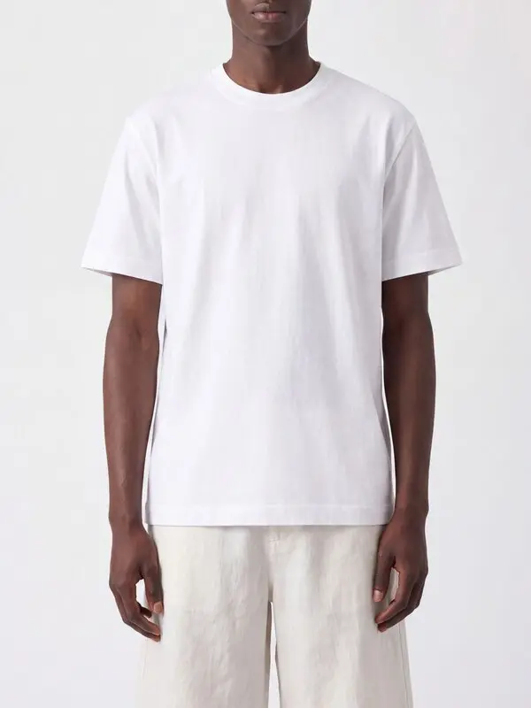 Closed Basic Crew Neck T-shirt In Pure Organic Cotton With A Straight Hem - White
