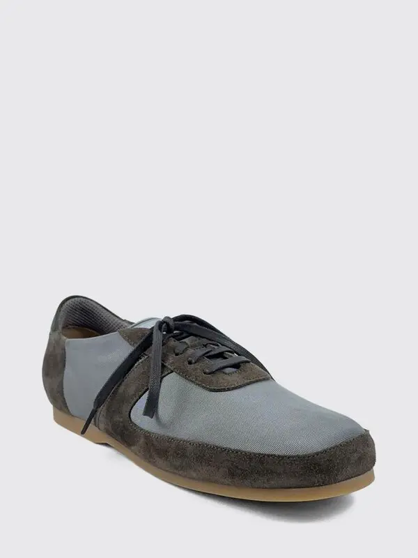 Our Legacy Vintage-style Two-tone Low-top Trainers In Canvas And Suede