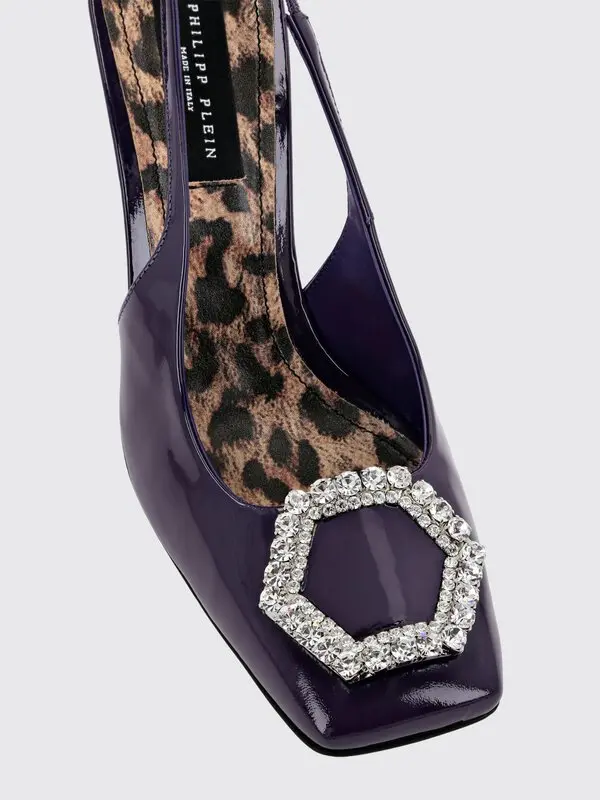 Philipp Plein Embellished Slingback Pumps - Salmon
