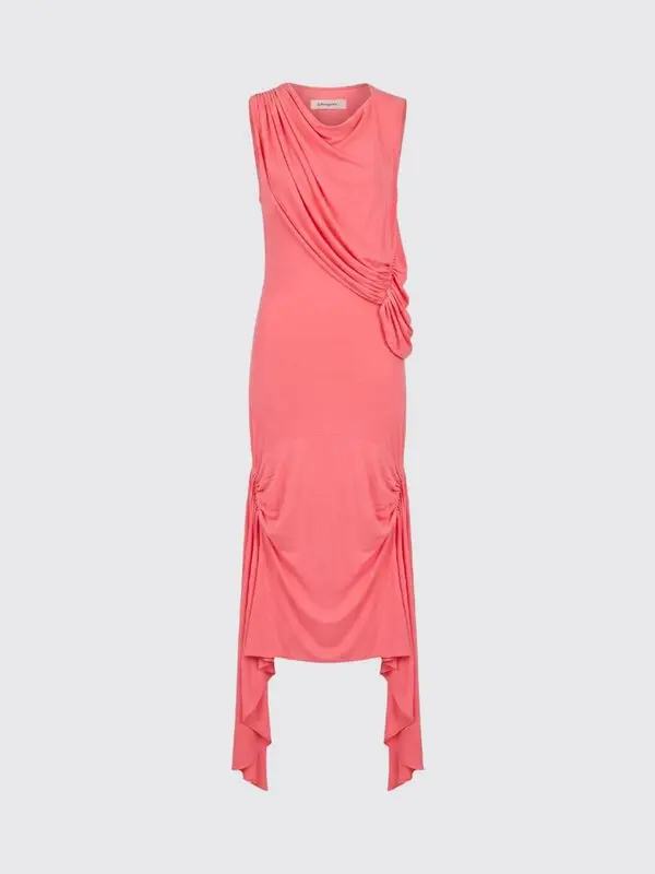 Gimaguas Asymmetrical Draped Off-the-shoulder Midi Dress