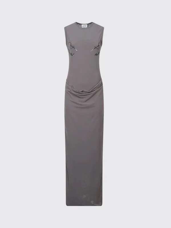 JEAN PAUL GAULTIER Sleeveless Draped Jersey Sheath Dress