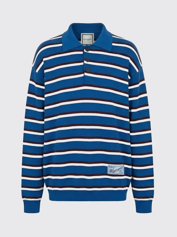 WOOYOUNGMI Long Sleeve Knit Polo Shirt