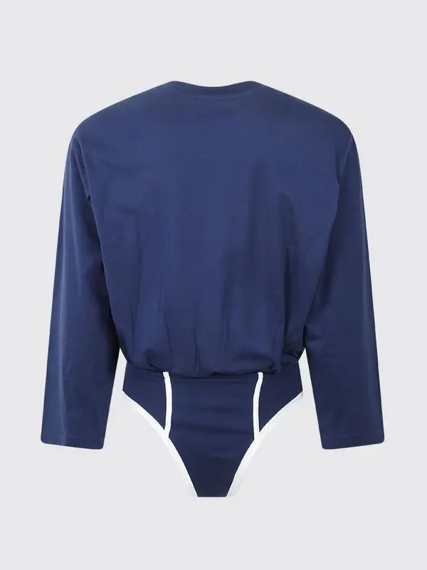 JEAN PAUL GAULTIER Long-sleeved Cotton Bodysuit With Dropped Shoulders