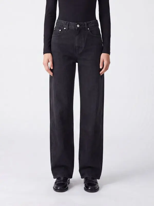 Our Legacy Wata-cut High-waisted Wide-leg Jeans - Black