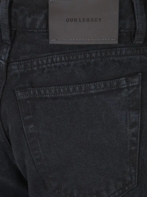 Our Legacy Wata-cut High-waisted Wide-leg Jeans - Black