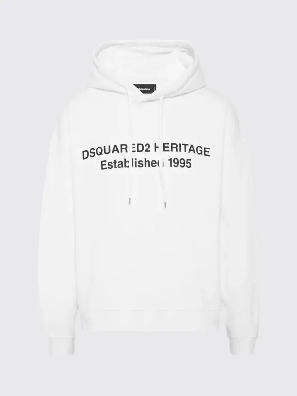 Dsquared2 Cotton Hoodie With Contrast Logo And Drawstring Hood