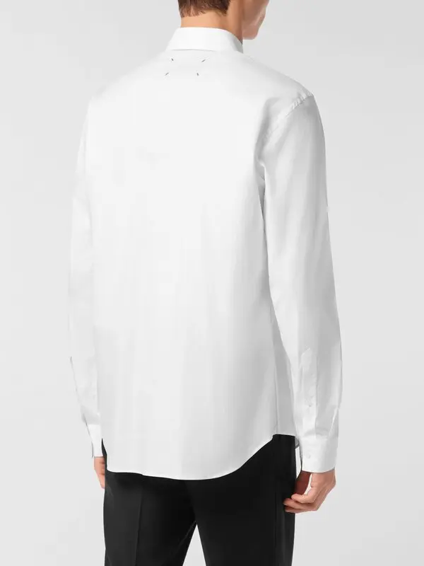 Philipp Plein Relaxed Fit Cotton Shirt With Contrast Logo