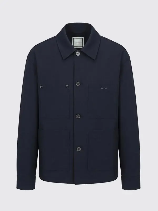 WOOYOUNGMI Single-breasted Short Coat In Pure Wool With Patch Pockets