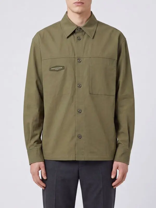 WOOYOUNGMI Long-sleeved Casual Cotton Shirt With Applied Pocket