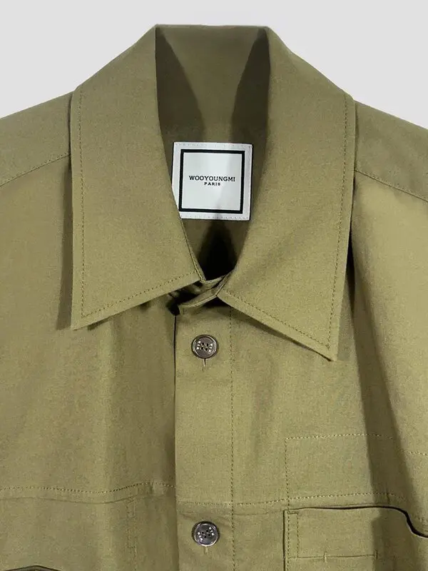 WOOYOUNGMI Long-sleeved Casual Cotton Shirt With Applied Pocket