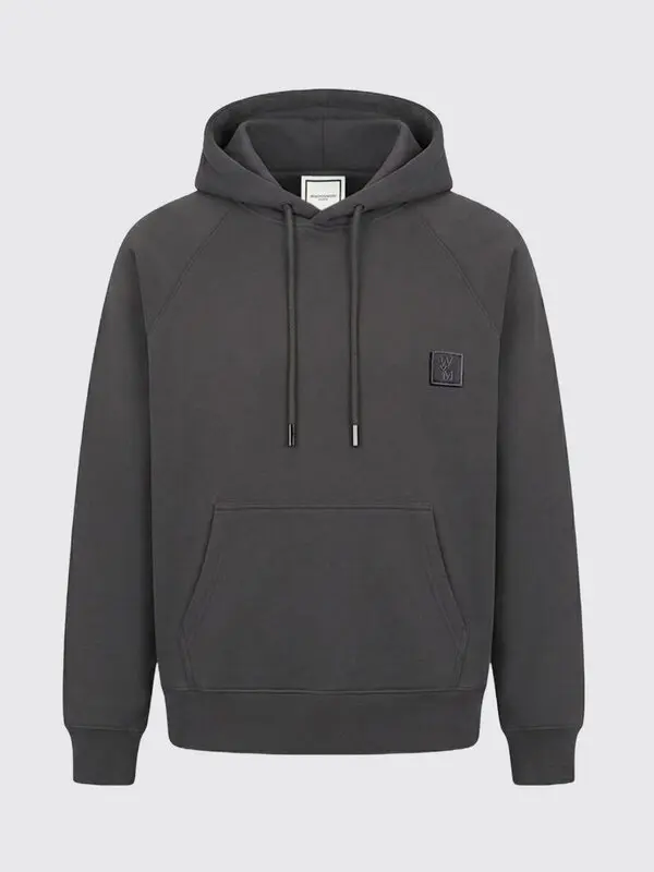 WOOYOUNGMI Slim Fit Cotton Hoodie With Drawstring And Kangaroo Pocket