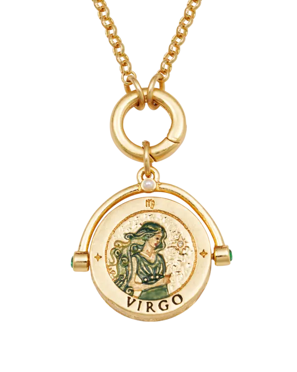 FABLE ENGLAND Virgo Zodiac Spinner Necklace