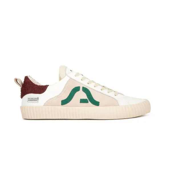 SPRINGA | UNIQUE VULCANIZED SNEAKERS ITALIAN HANDMADE Wavy Leather & Suede Nude