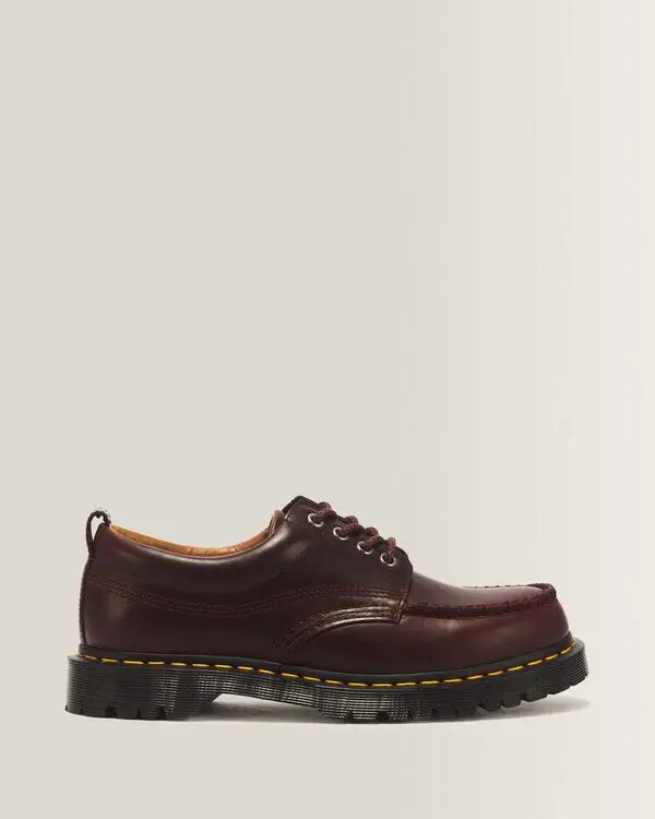 Dr. Martens Lowell 4 Eye Mayhem Leather Moc Toe Shoes - Brown