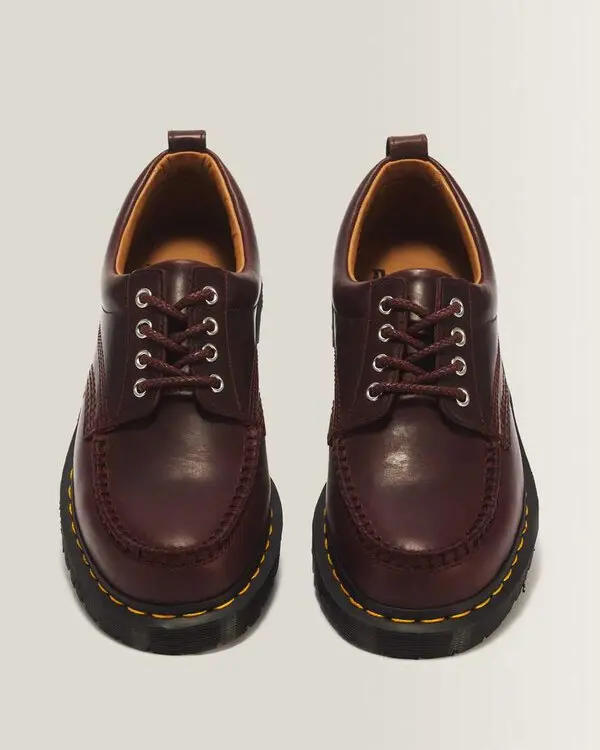 Dr. Martens Lowell 4 Eye Mayhem Leather Moc Toe Shoes