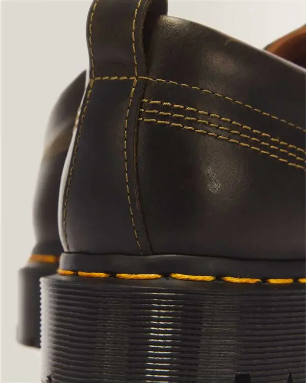 Dr. Martens Lowell 4 Eye Mayhem Leather Moc Toe Shoes - Green