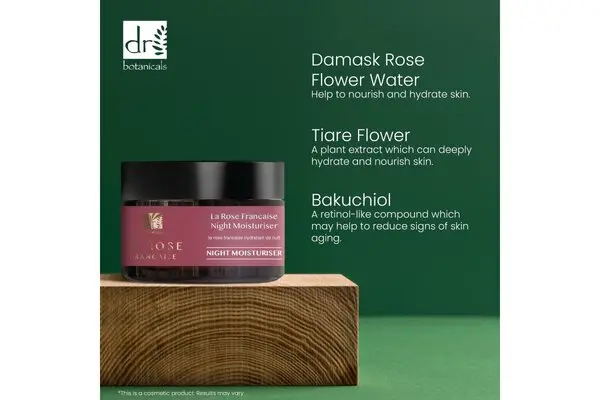 DR. BOTANICALS La Rose Francaise Night Moisturiser 50milliliter