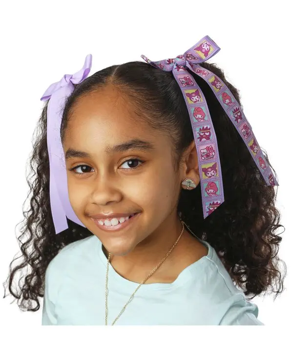 HELLO KITTY And Friends 7-piece Long Hair Bow Set