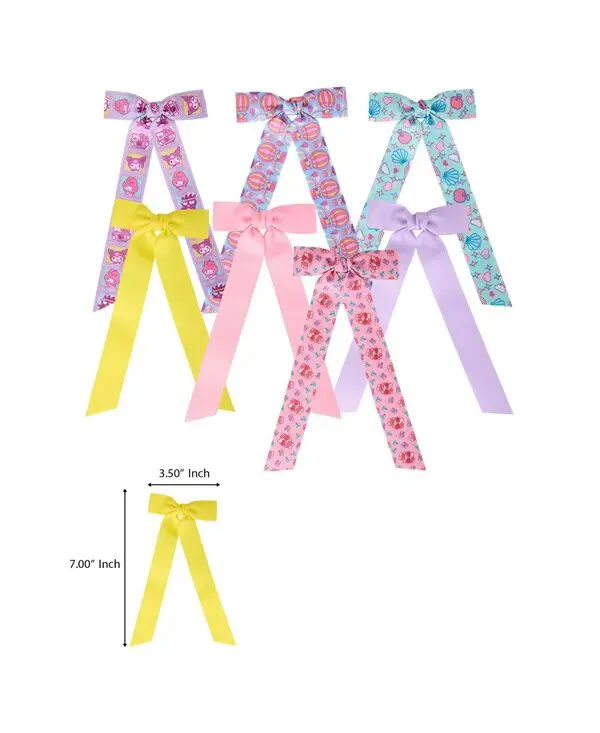 HELLO KITTY And Friends 7-piece Long Hair Bow Set