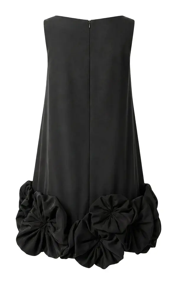 JUOZAS STATKEVICIUS Sleeveless Crepe Mini Dress With Floral Appliqu