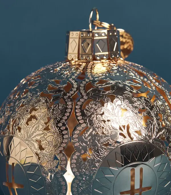 Harrods Metal Toile Bauble