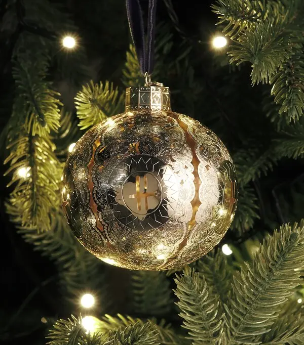Harrods Metal Toile Bauble