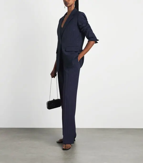 Sandro Embellished Stripe Trousers