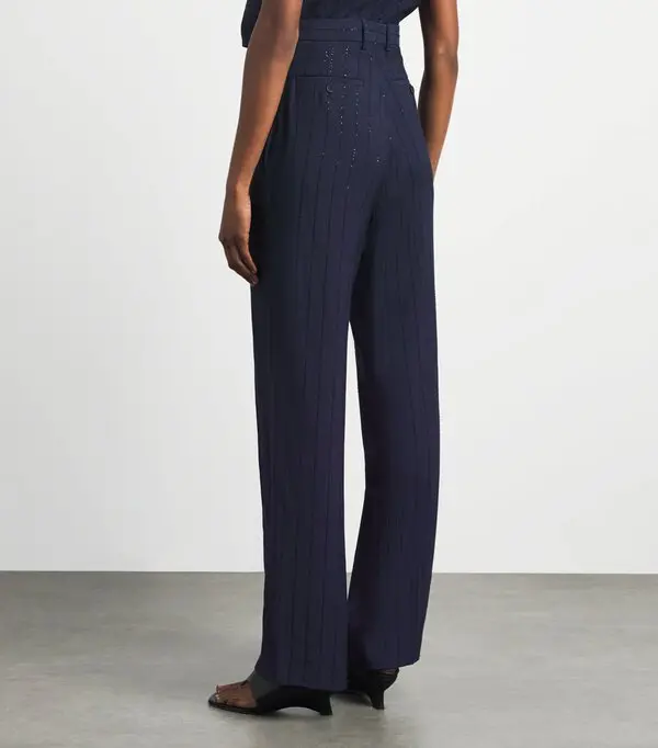 Sandro Embellished Stripe Trousers
