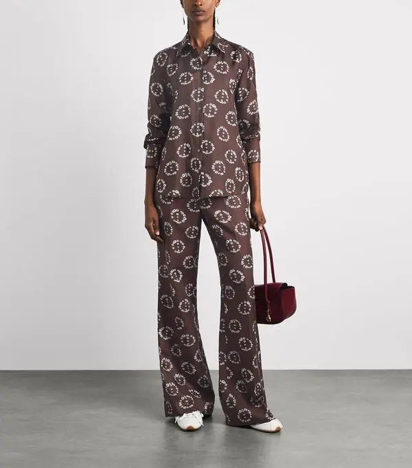 Sandro Silk Floral Shirt